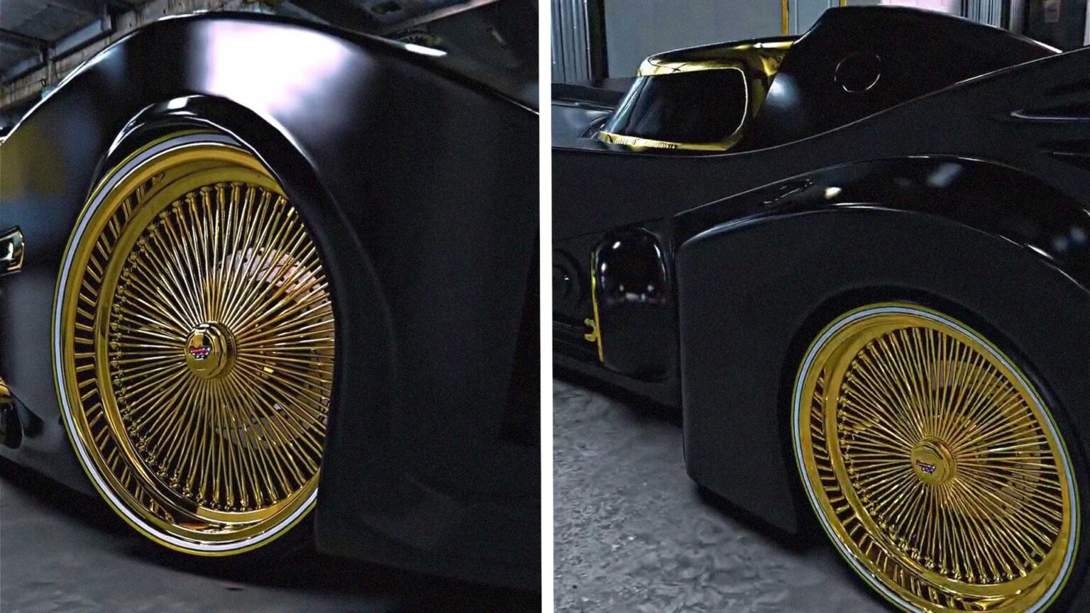 Batman's Batmobile Gets A Modern Upgrade with 24K Gold Wheels ...